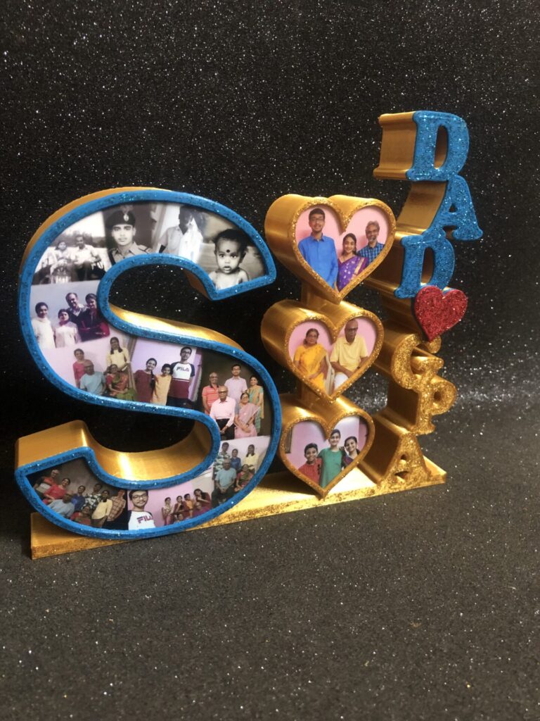 Bold Letter (Photo Collage + Name) - Eshak3dgifts