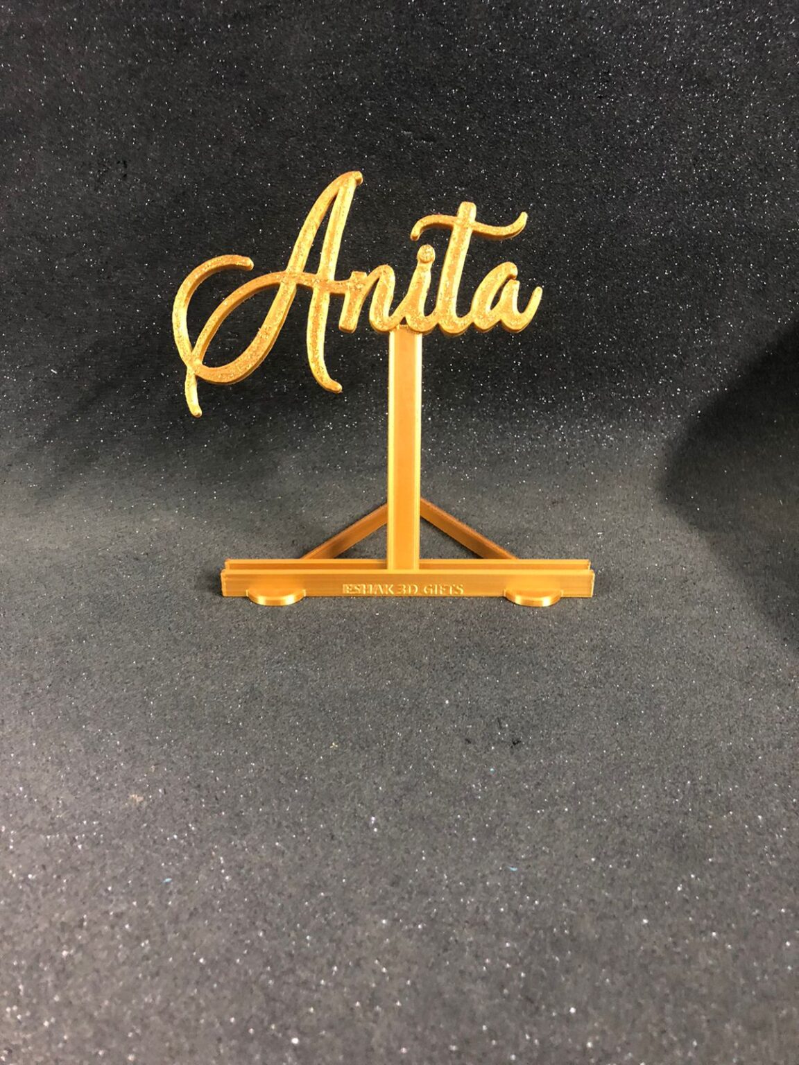 Single Color Cake topper Only Name - Eshak3dgifts